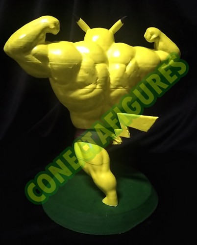 Action Figures Estatueta Pikachu Body Builder Bombado - Pokemon