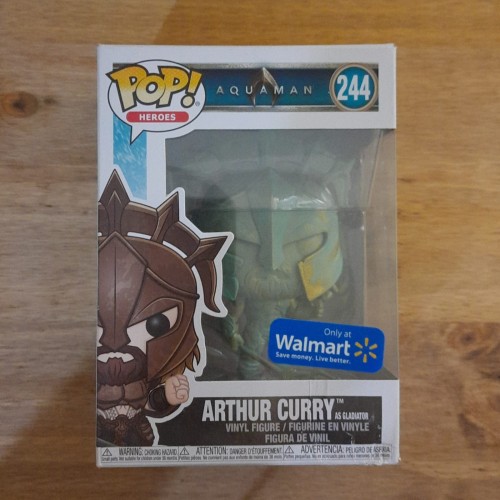 Funko Pop Arthur Curry As Gladiator(walmart) In Patina - Aquaman - #244