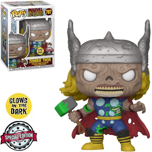 Funko Pop Marvel Zombies Thor Glows *ex* 787 Zumbi Halloween Horror ...