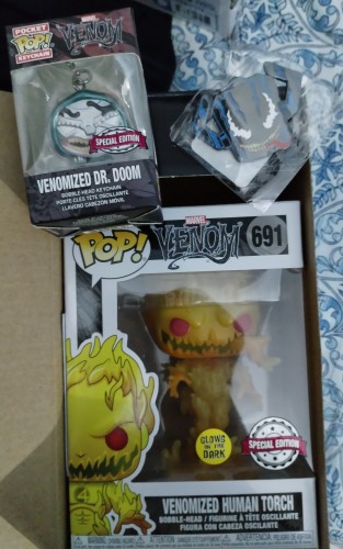 Funko Pop Venomized Human Torch Glows In The Dark - Venom - #691